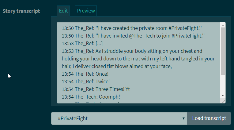 Create a story - ChatFighters