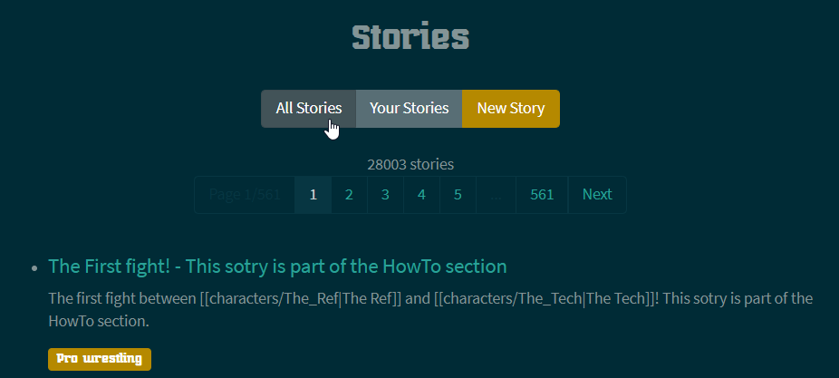 Create a story - ChatFighters