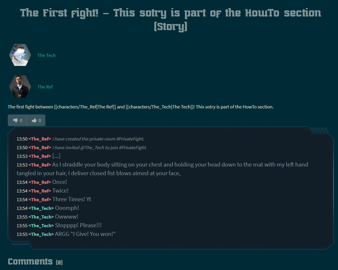Create a story - ChatFighters